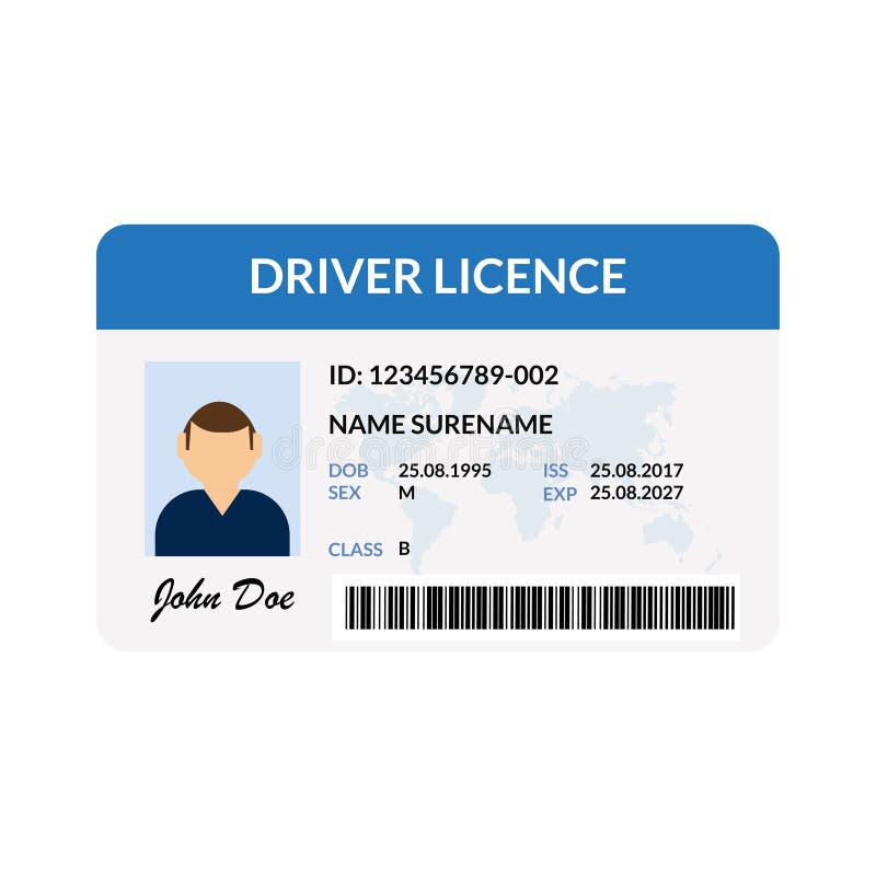 Driver License Plastic Card Template Stock Illustrations – 1,033 Driver ...