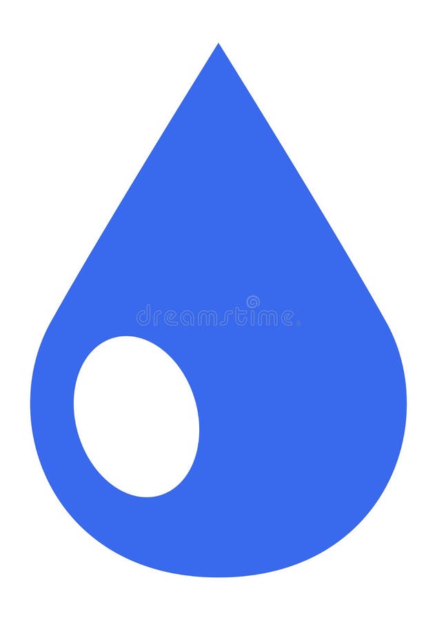 Flat Drop of Blue Liquid. Falling Tear or Raindrop Stock Vector ...