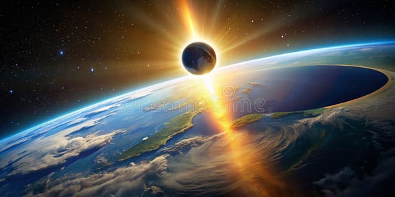 Flat Earth Model Eclipse Visualizing the Shadow Cone and Challenging Traditional Astronomy ...