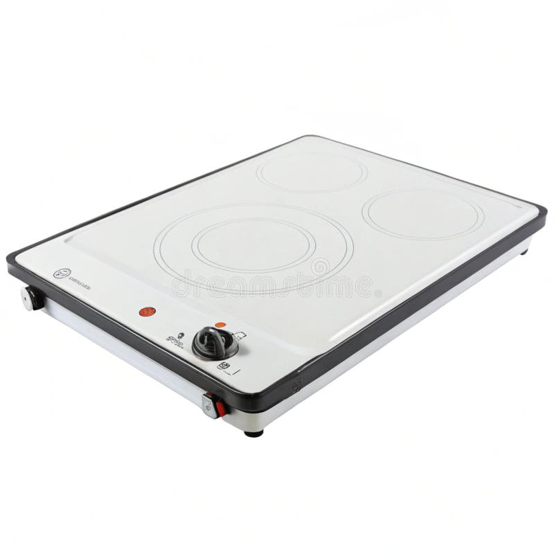 Flat Electric Cooking Surface Isolated on White Background Stock ...