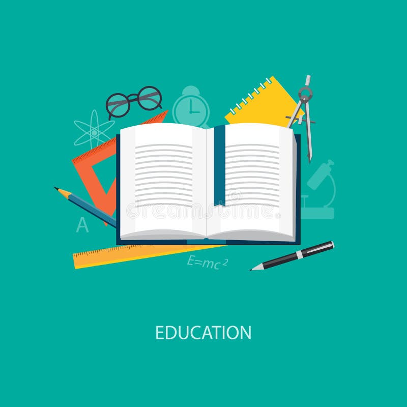 Flat elements of education stock vector. Illustration of scientific ...