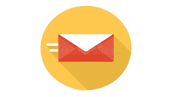 Flat Email Icon with Right Arrow, Forward Message Symbol, Vector Design Generative AI Stock ...