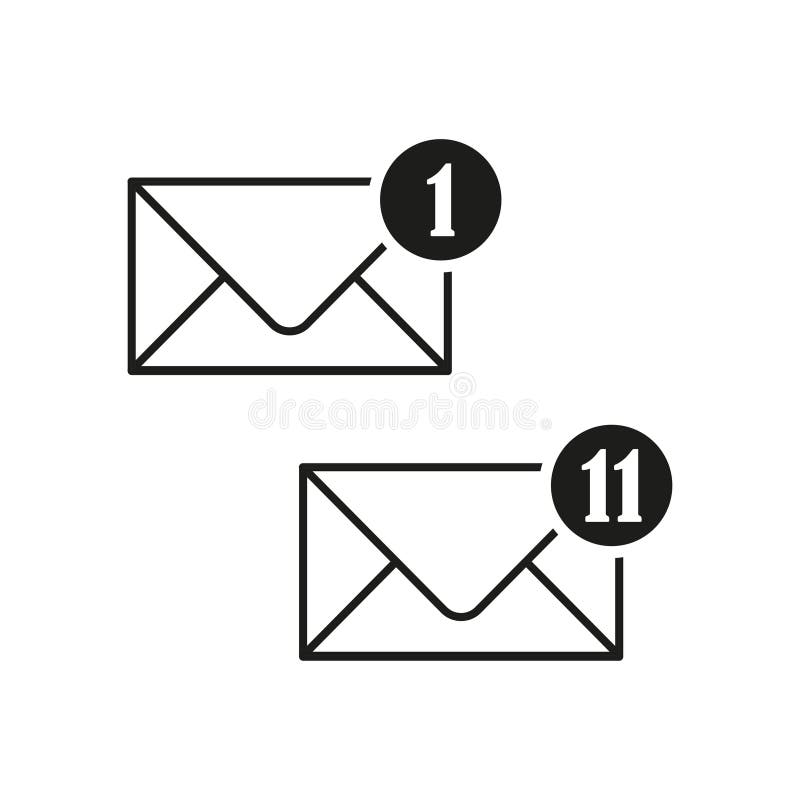 Flat Envelopes Messages Icons. New Message Concept. Vector Illustration Stock Vector ...