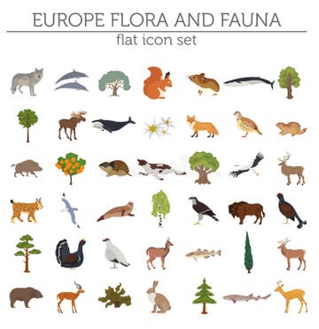 European Animals Map Stock Illustrations – 78 European Animals Map ...