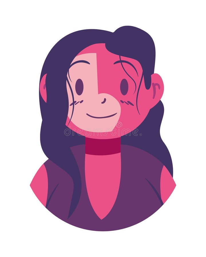 Flat female picture stock vector. Illustration of site - 273105614