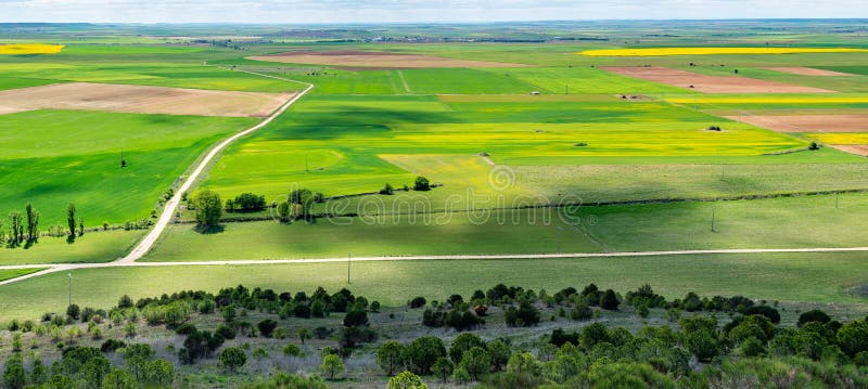 Flat field in spring stock photo. Image of cloud, horizons - 176733580