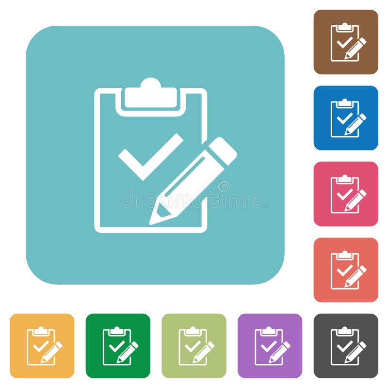 Checklist Flat Color Icons Stock Illustrations – 1,354 Checklist Flat ...