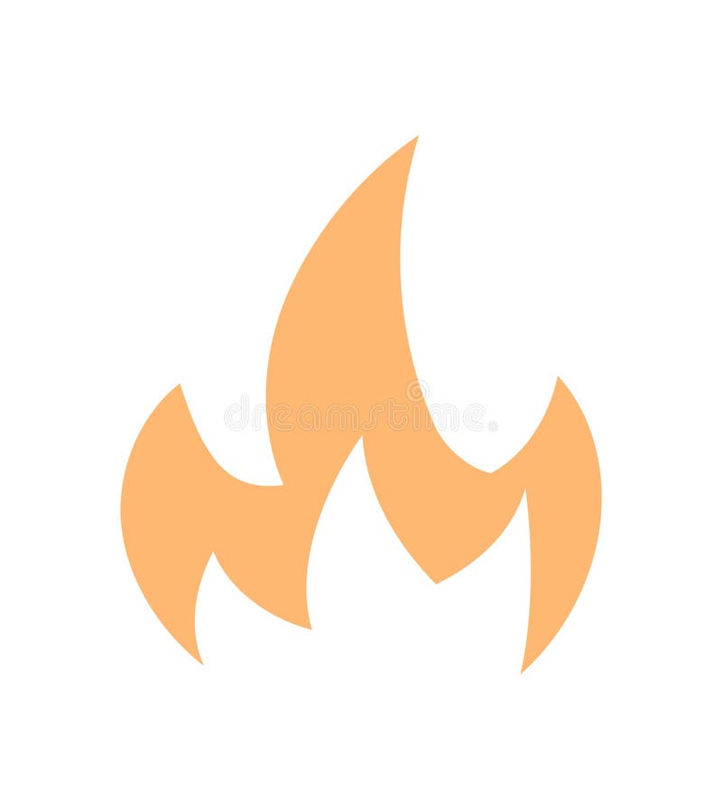 Flat Fire Flame Icon Design Stock Illustration - Illustration of flat ...