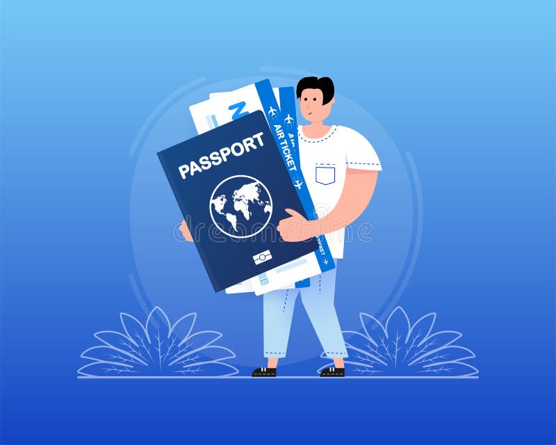 Flat Flight Booking People for Banner Design. Flat Vector Illustration ...