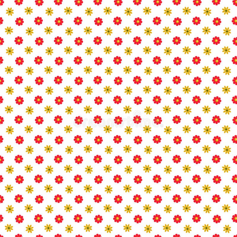 Flat floral pattern design stock illustration. Illustration of garden ...