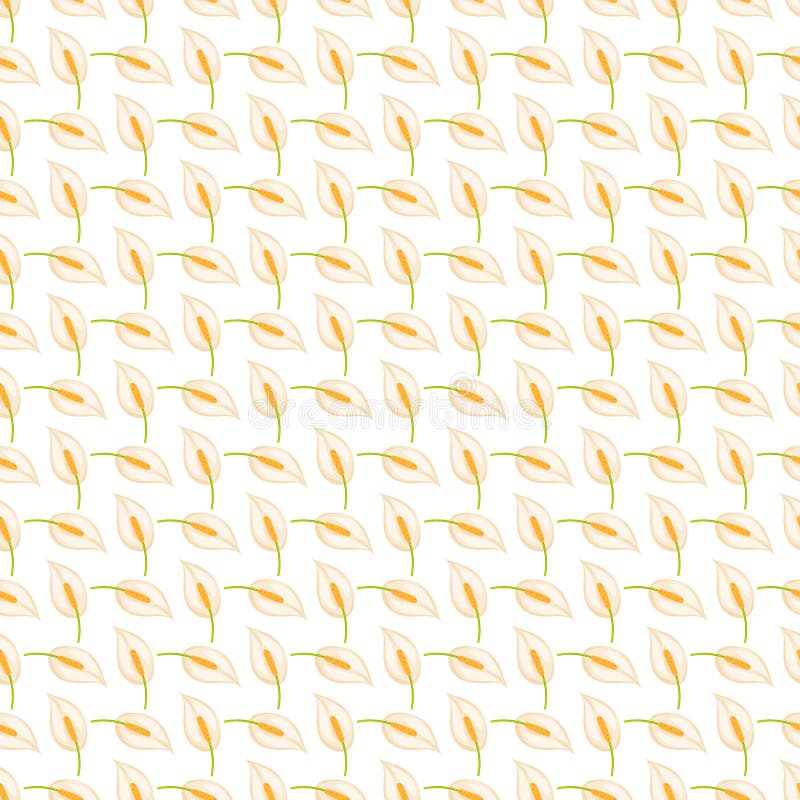 Seamless Pattern of Calla Lilies in a Repeating Minimalistic Design ...