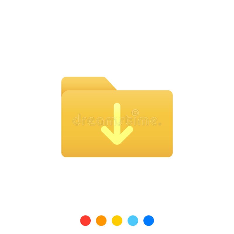 Flat Folder Design Elements with Download Symbol,Folder Icon,Vector and ... Flat Folder Design Elements with Download Symbol,Folder Icon,Vector and ...