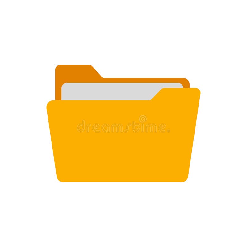 Flat Folder Icon Flat Design. Vector Illustration Stock Vector ... Flat Folder Icon Flat Design. Vector Illustration Stock Vector ...
