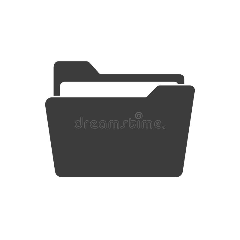 Flat Folder Icon Flat Design. Vector Illustration Stock Vector ...