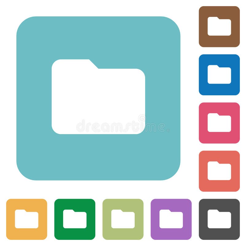 Flat folder icon set of 20 stock vector. Illustration of program - 35862412