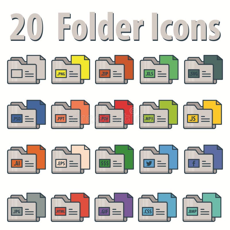 Flat New Folder Vector Open Folder Symbol Stock Vector - Illustration ...