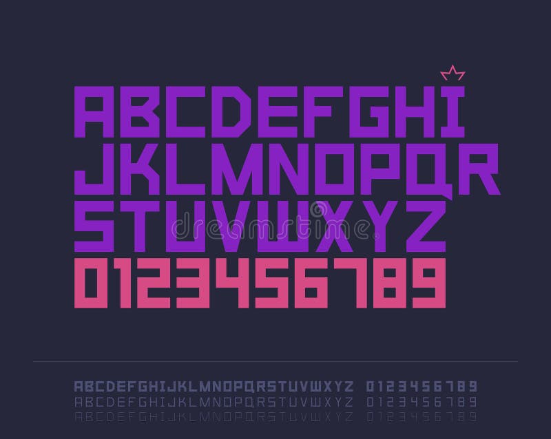 Flat font stock vector. Illustration of font, sign, minimal - 92201408