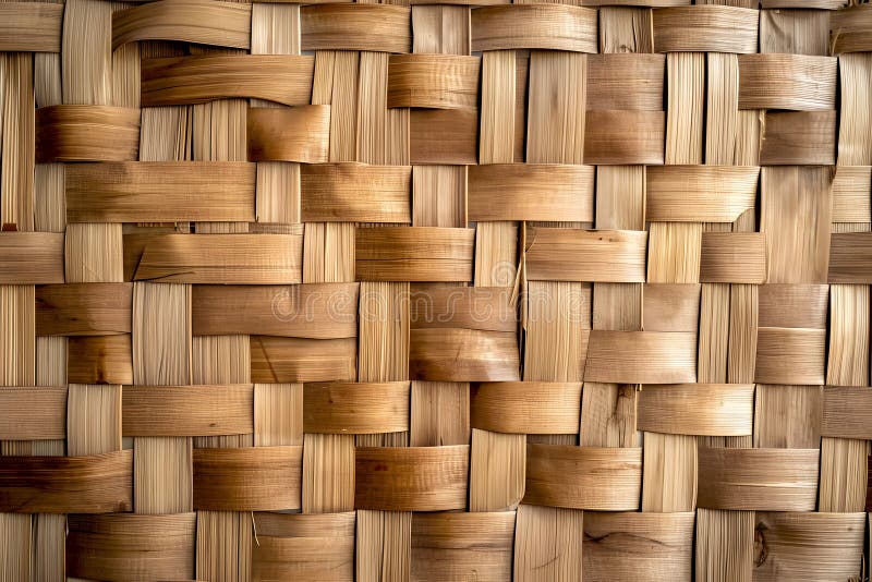 Flat Full-frame Seamless Texture of Wicker Bamboo Wall Stock Photo ...
