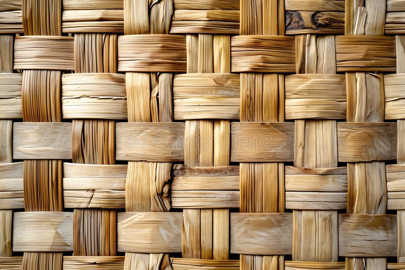 Flat Full-frame Seamless Texture of Wicker Bamboo Wall Stock Image ...