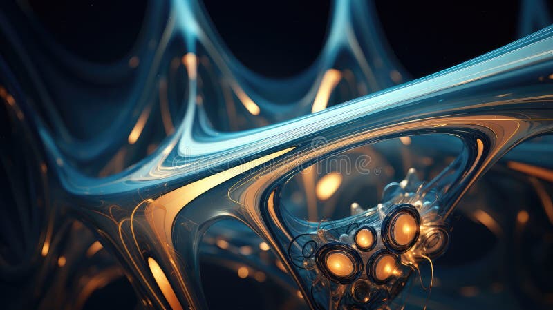 Flat Futuristic Organic Structure Stock Illustration - Illustration of ...