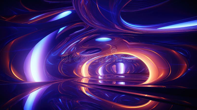 Flat Futuristic Organic Structure Stock Illustration - Illustration of ...