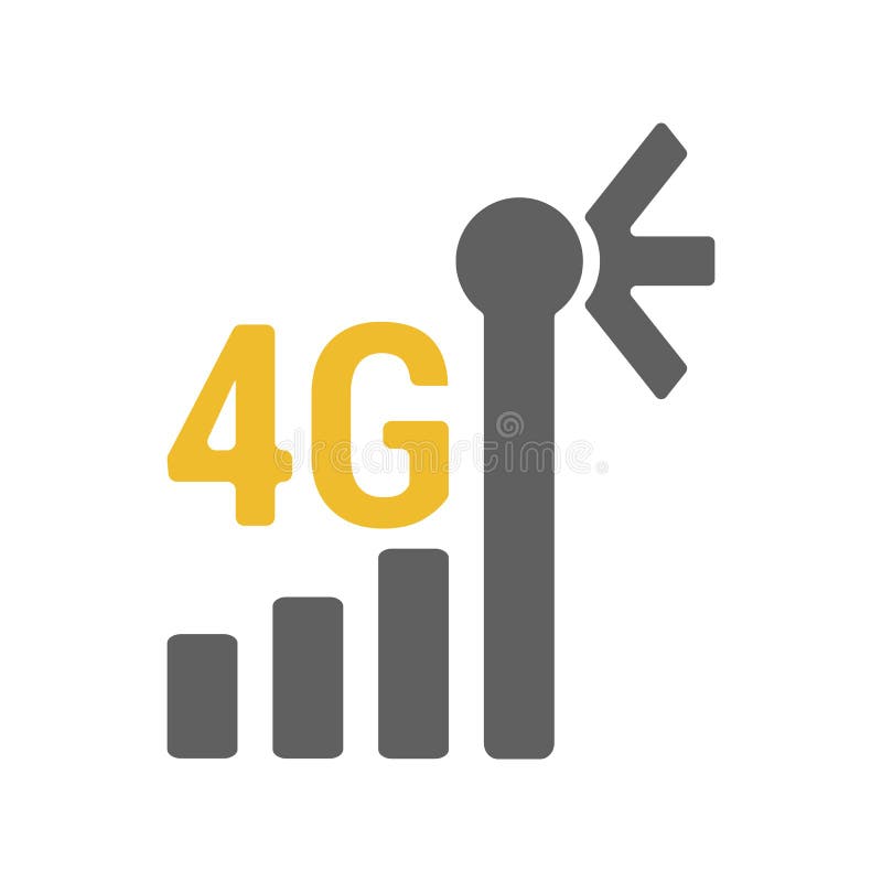 Flat 4g Illustration Gsm Signal Strength Indicator Stock Vector ...