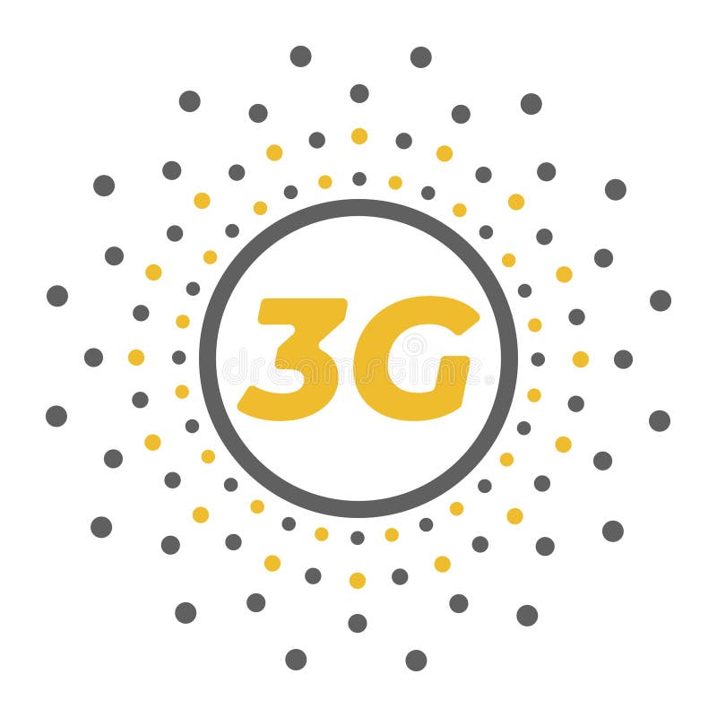 Flat 3g Vector Logo with Abstract Geometric Dots Stock Vector ...