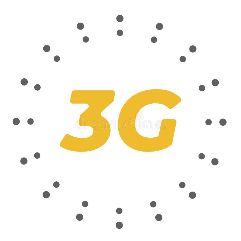 Flat 3g Vector Sticker with Abstract Design Stock Vector - Illustration ...