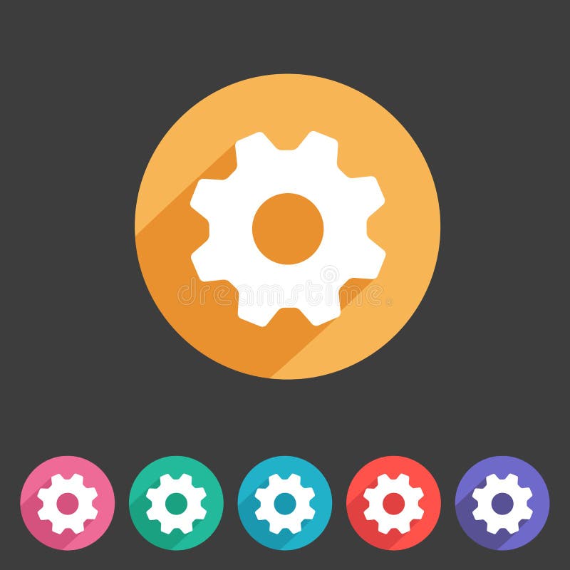 Flat Game Graphics Icon Settings Stock Vector - Illustration of ...