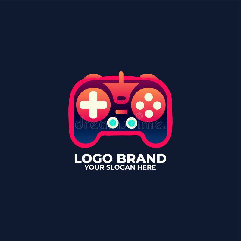 Flat Gamepad Minimal Logo Design Stock Illustration - Illustration of ...