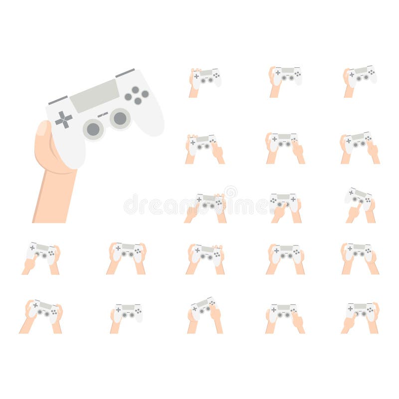 Flat Gamer Hand Holding Joystick Game Controller Stock Vector ...