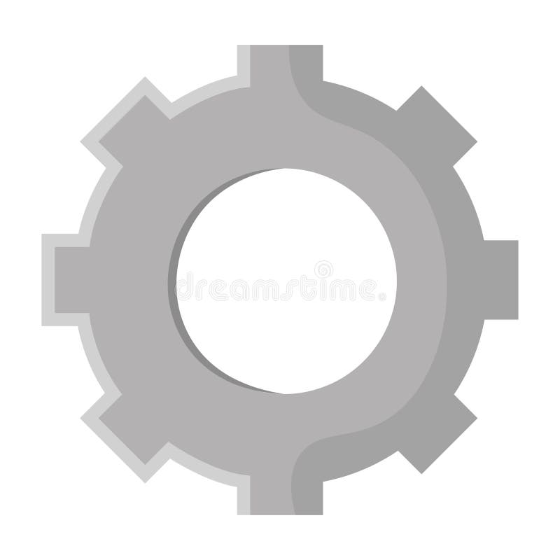 Flat Gear Wheel Icon. Vector Stock Illustration - Illustration of metal ...