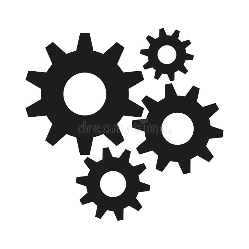 Flat Gears for Web Design. Teamwork Concept. Vector Illustration Stock ...