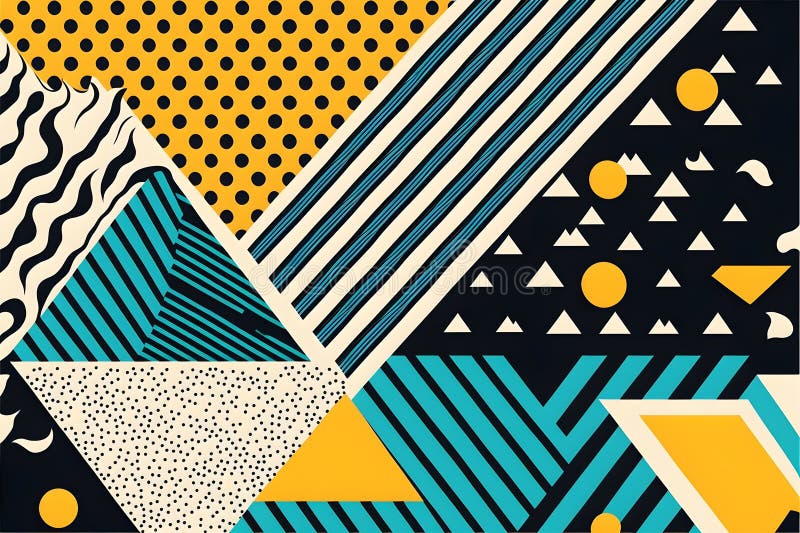 Flat Geometric Background, Graphic Design Geometric Wallpaper. AI ...