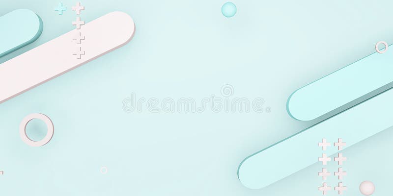 Flat Geometric Background Geometric Pastel Colors 3d Illustration Stock ...