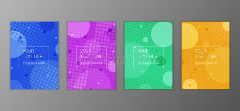 Flat Geometric Covers Design. Colorful Modernism. Simple Shapes ...