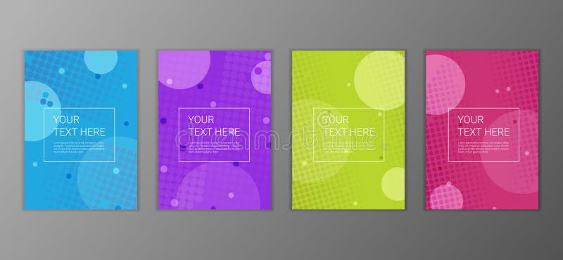 Flat Geometric Covers Design. Colorful Modernism. Simple Shapes ...