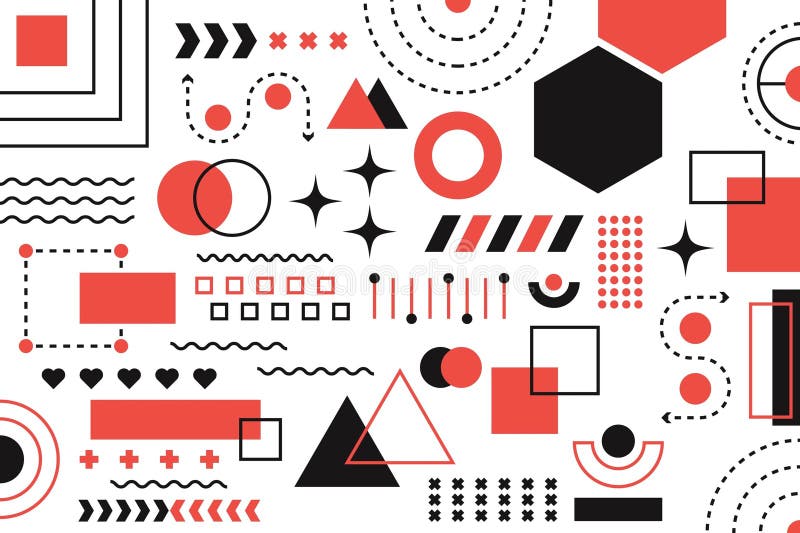 Flat Geometric Element Design Background Stock Vector - Illustration of concept, minimal: 308267927