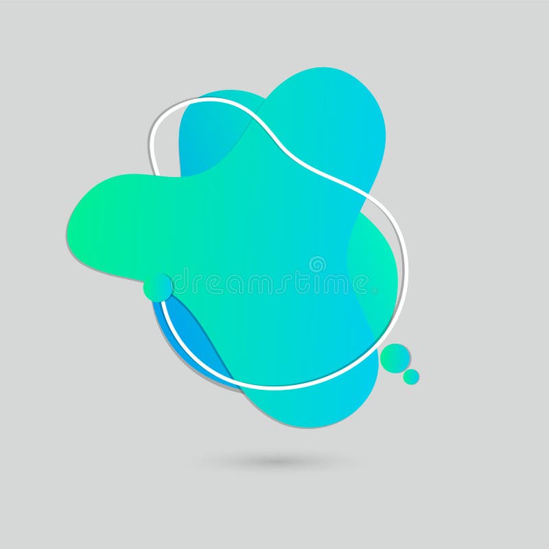 Flat Geometric Liquid Shape for Modern. Stock Illustration ...