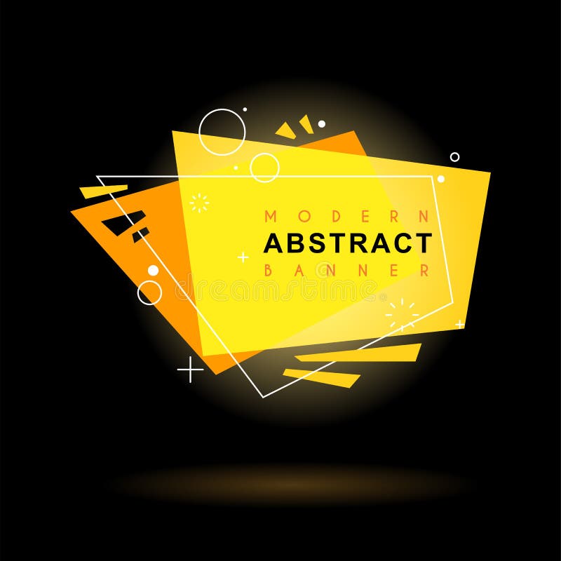 Flat Geometric Shape with Outline in Memphis Design Style. Vivid ...