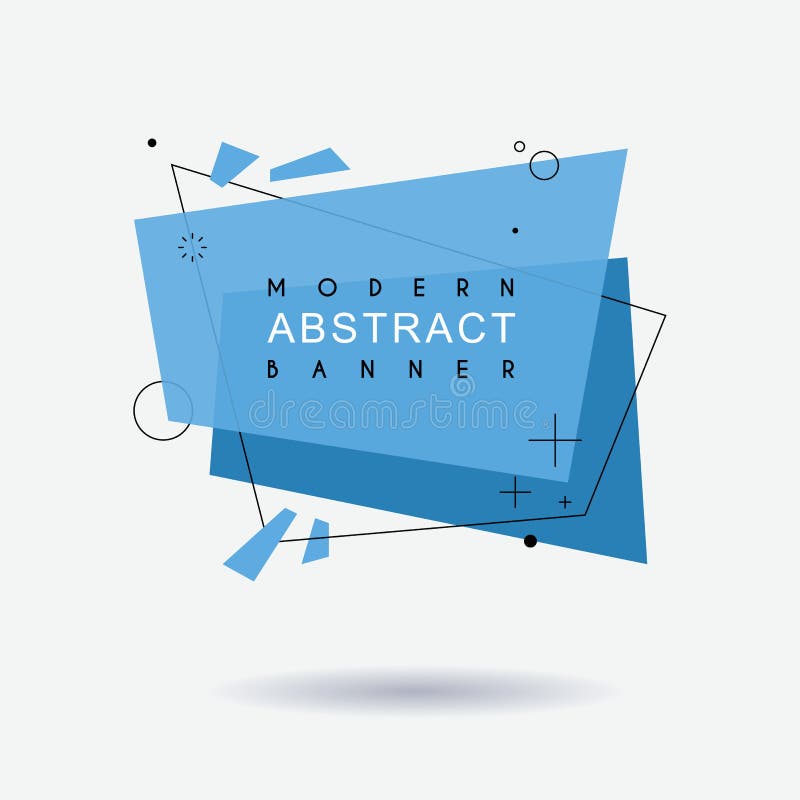 Flat Geometric Shape with Outline in Memphis Design Style. Vivid ...