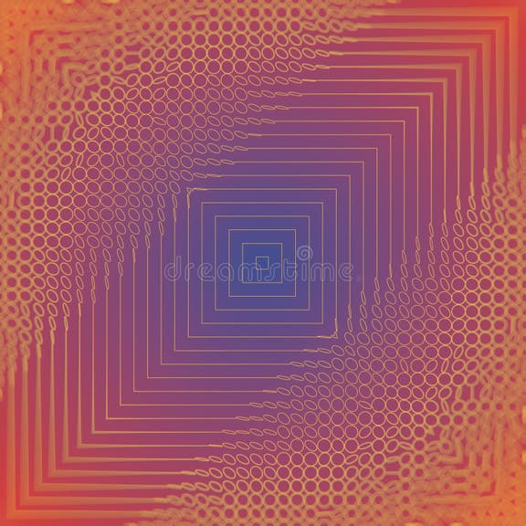 Flat Geometric Shapes Creates a Fascinating Pattern. 3d Rendering ...