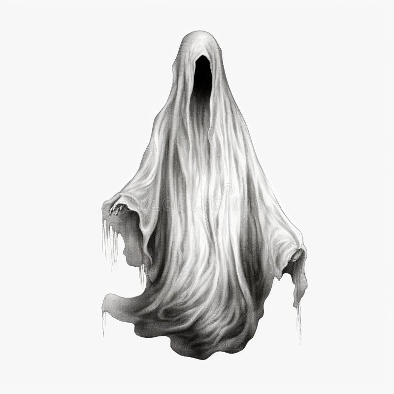 Flat Ghost Art for Halloween Ghostly Flair Stock Illustration ...