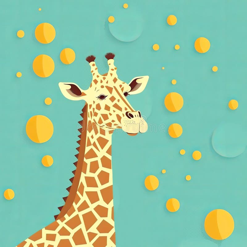 Flat Giraffe Pattern Textured Background (generative AI) Stock ...
