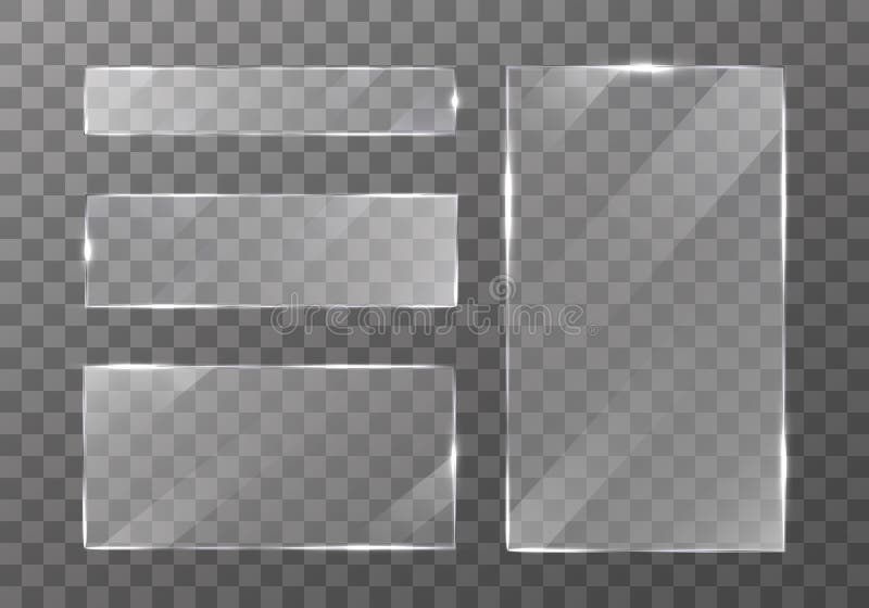 Flat glass plate stock vector. Illustration of empty - 185791277