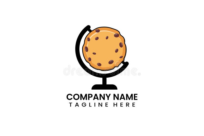 Flat Globe Travel Cookie Bakery Logo Icon Template Stock Vector ...