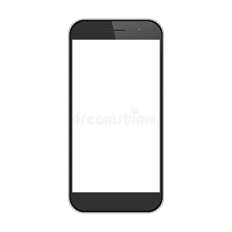Flat Glossy Smartphone Device Vector Mockup Template Stock Vector ...