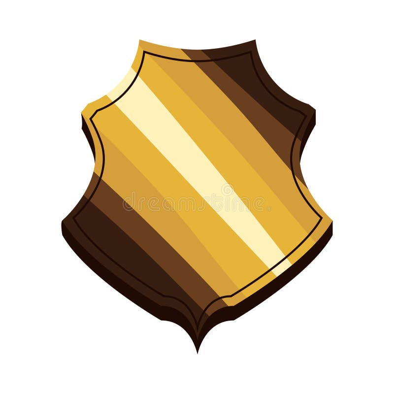 Flat Gold Shield Illustration Stock Vector - Illustration of certified ...
