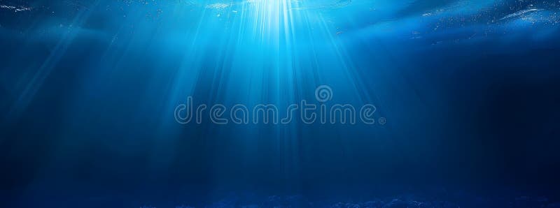 Deep Ocean Blue Gradient Background with Light Stock Illustration ...