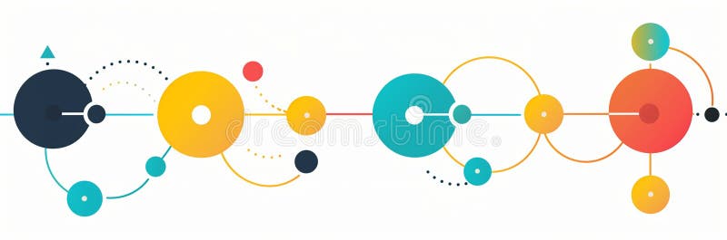 A Flat Graphic of an Abstract Representation of Interconnected Circles ...